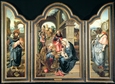 Triptych depicting the Adoration of the Magi, c.1600 ... (#226200)
